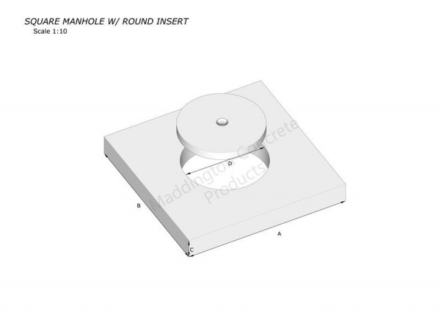 Square Manhole W/Round Insert | Maddington Concrete Products